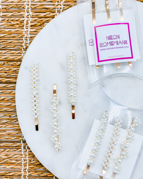 Momi Pearl Barrettes – Neon Bohemians